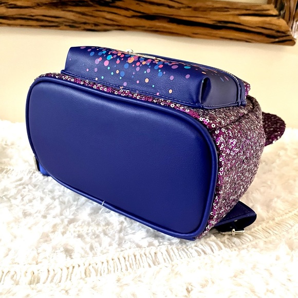 Loungefly | Bags | Loungefly Disney Parks Purple Ears Sequin Mini ...